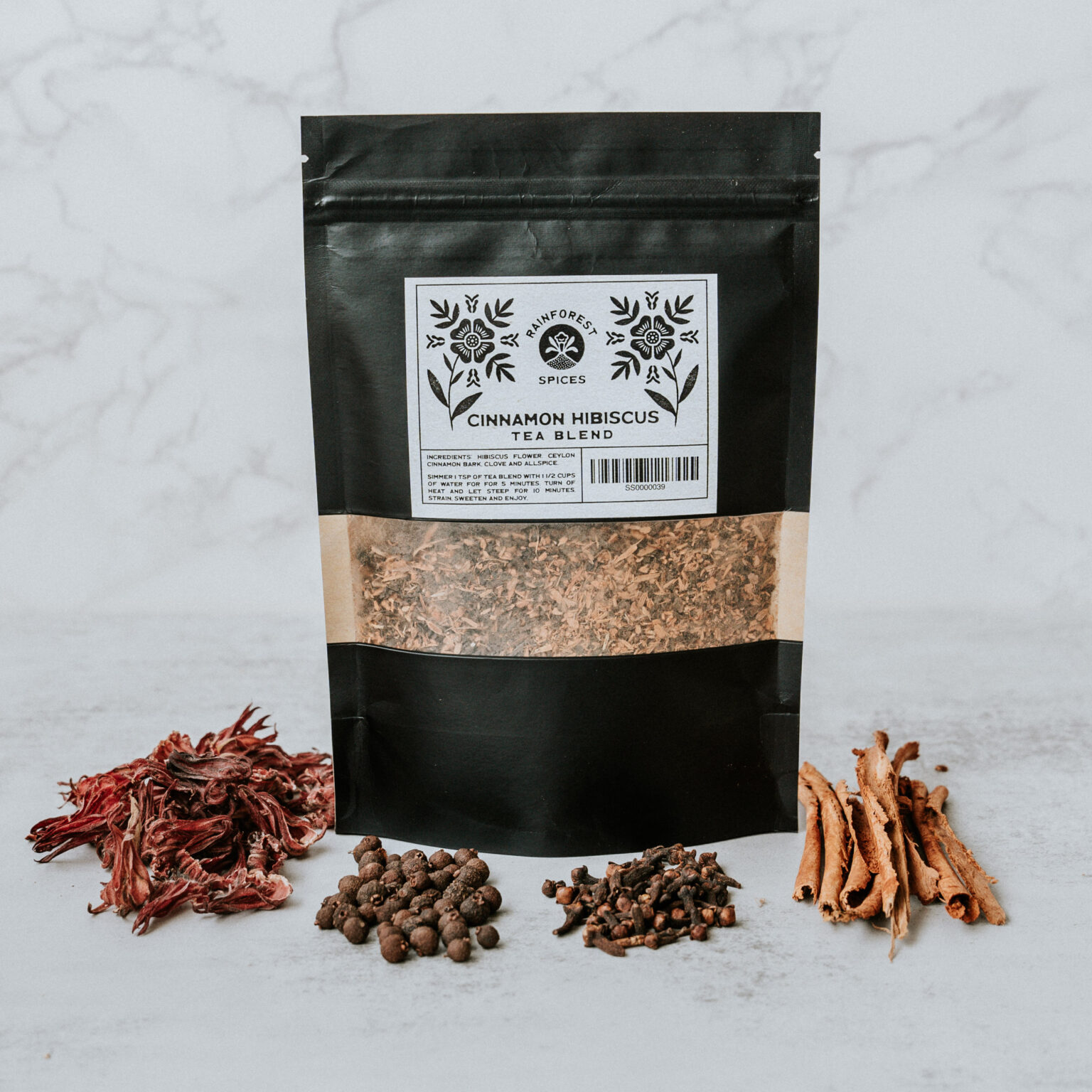 Ceylon Cinnamon Hibiscus Tea Blend – Villa Vanilla – Rainforest Spices